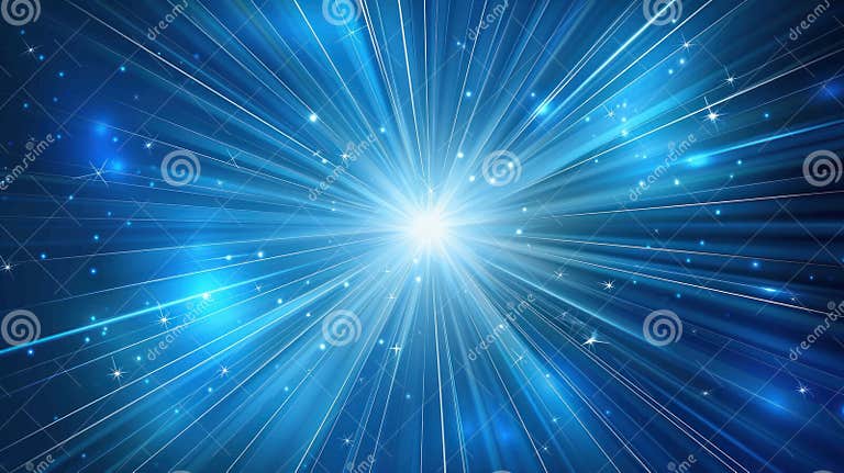 Romantic Light Blue Starburst Patterns with Radiant Light Effects Stock ...