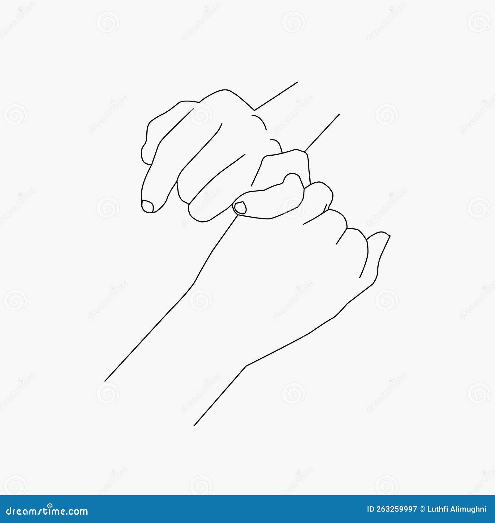 Line Art Pinky Promise Illustration Stock Vector - Illustration of hand ...