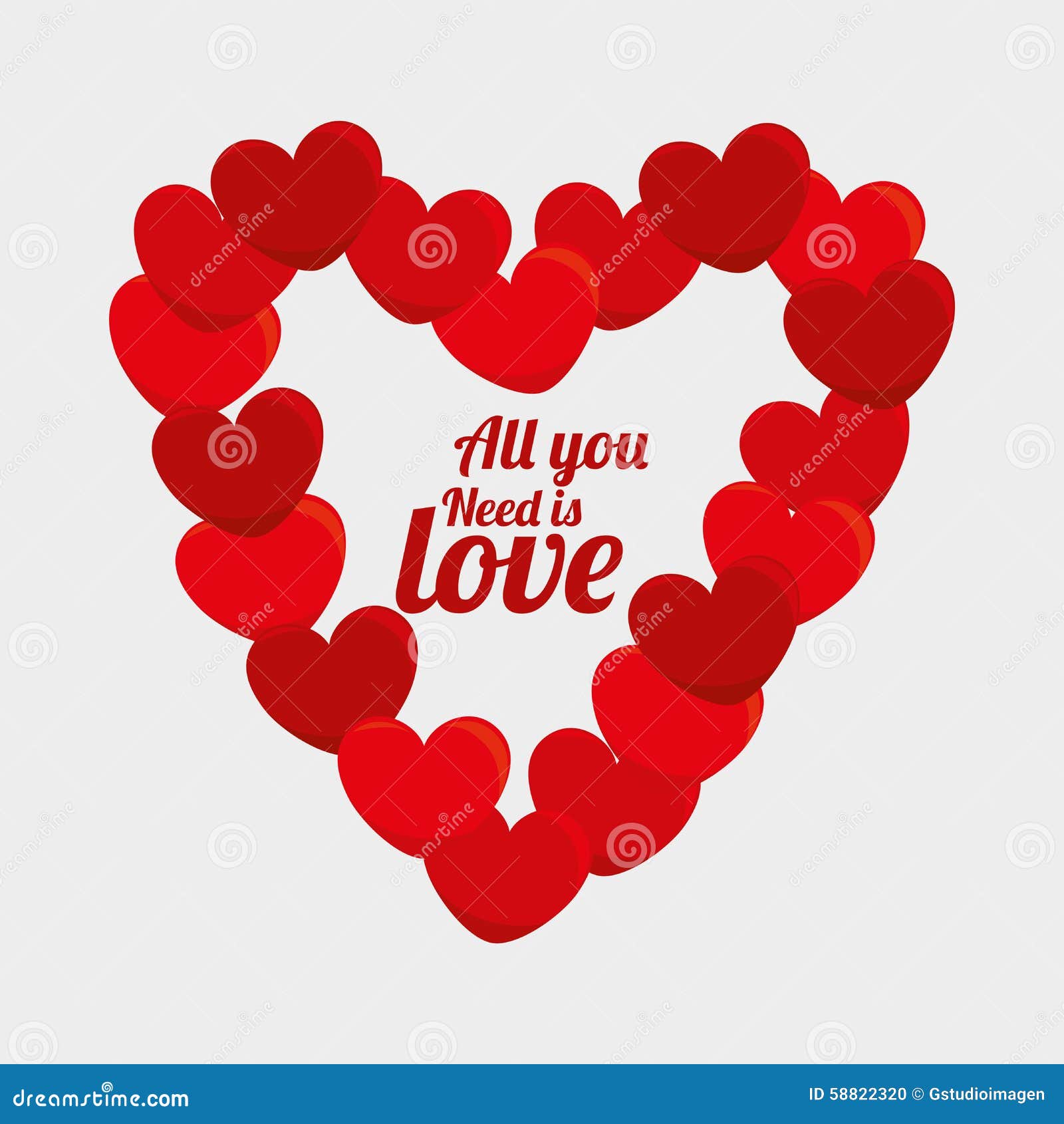Romantic love design. stock vector. Illustration of heart - 58822320