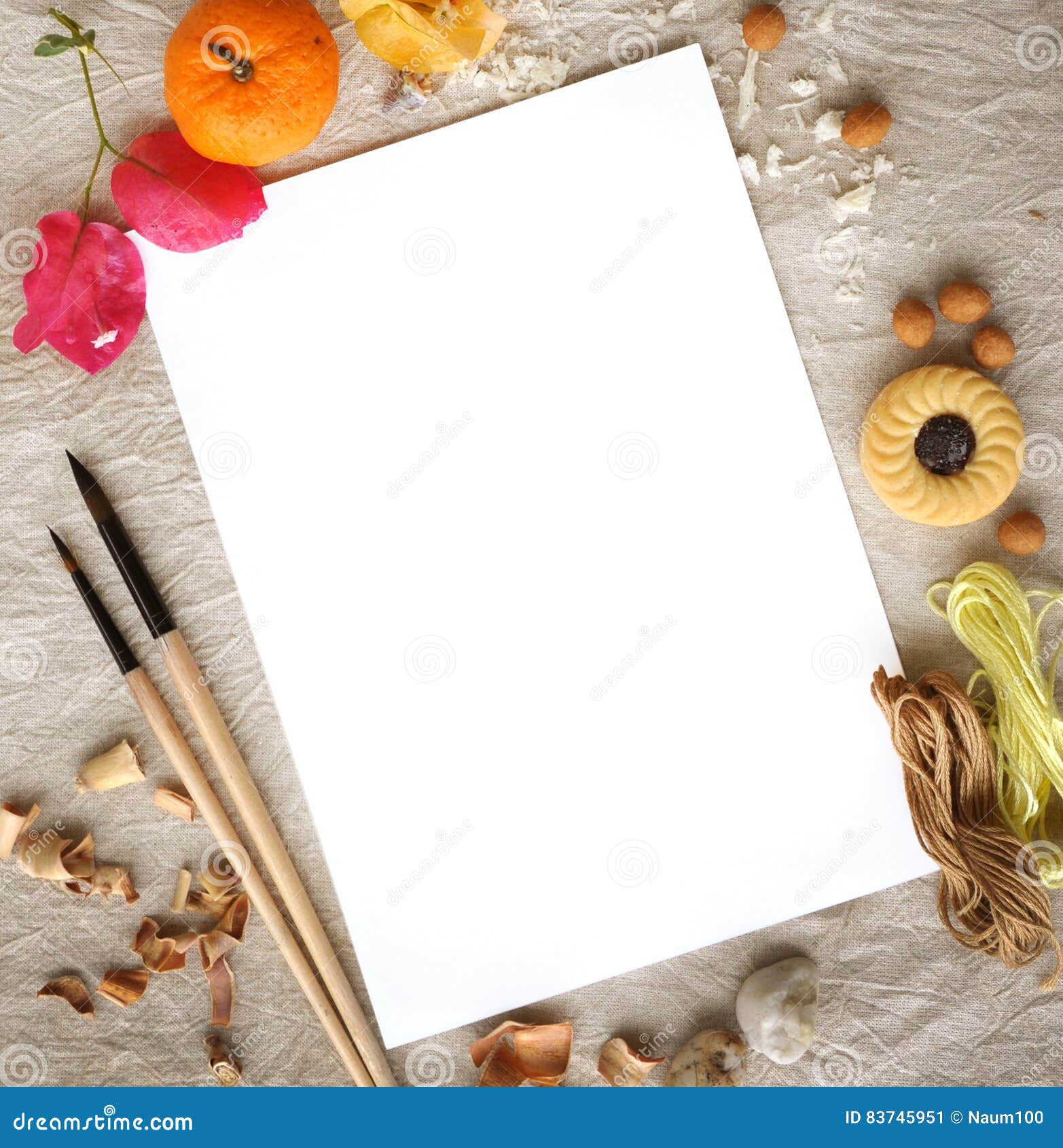 Romantic Mockup On Rustic Canvas Background Royalty-Free Stock Photo ...