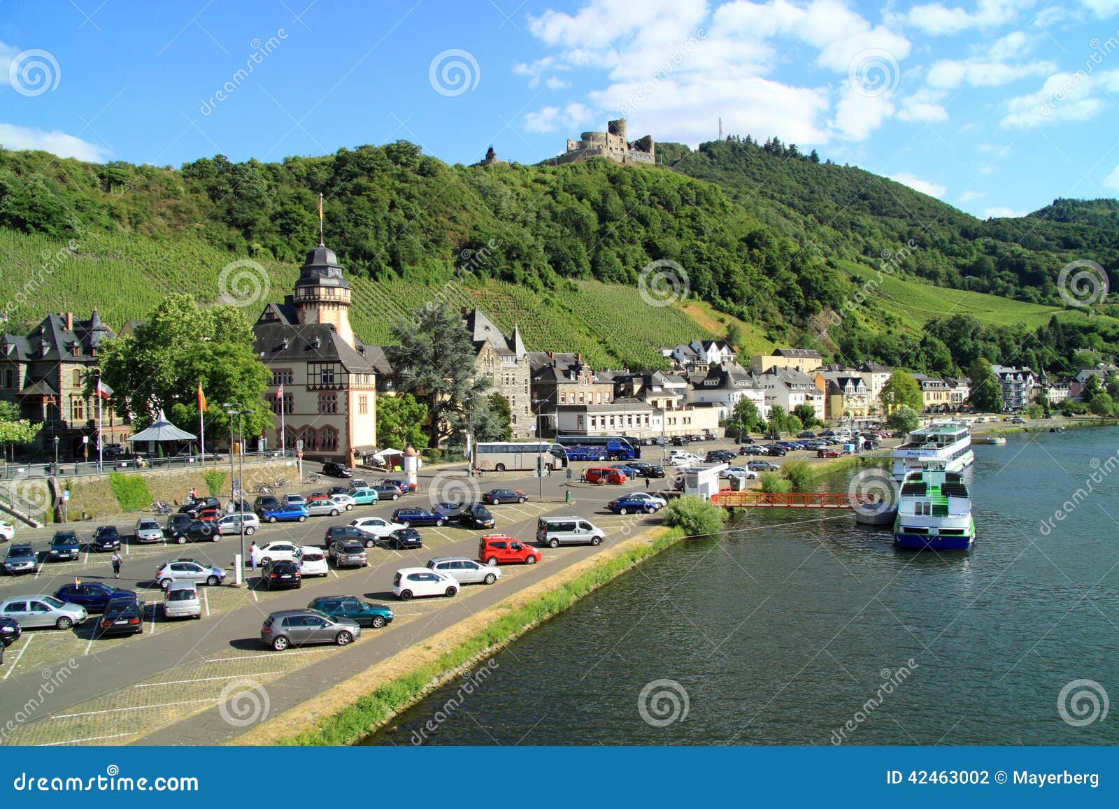 Romantic Moezel River Route Stock Photo - Image of bernkastel, fortress ...