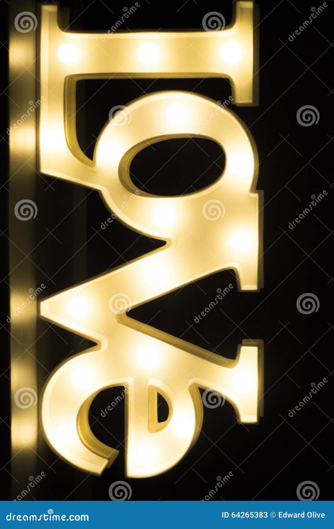 Romantic Neon Love Sign at Night Stock Image - Image of romance ...