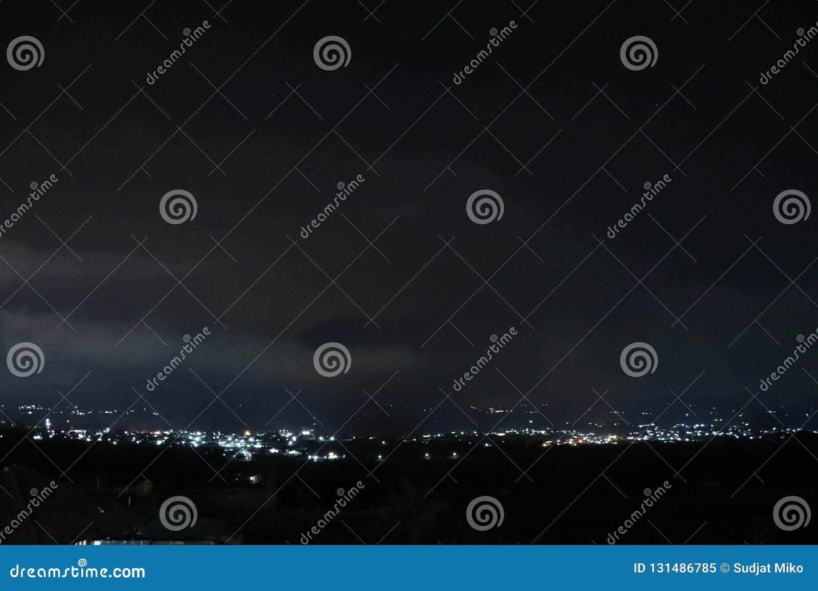 The Night Atmosphere is Full of Incandescent Lights. Romantic Scenery ...