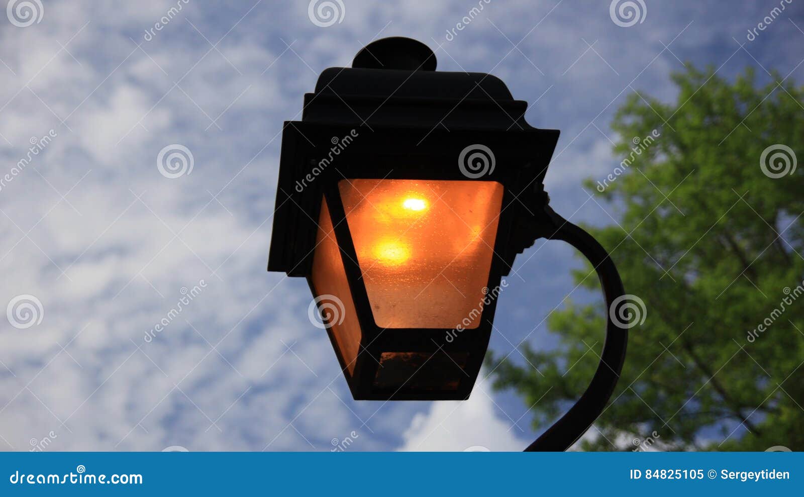 Romantic Night Street Light Stock Image - Image of evening, outdoor ...