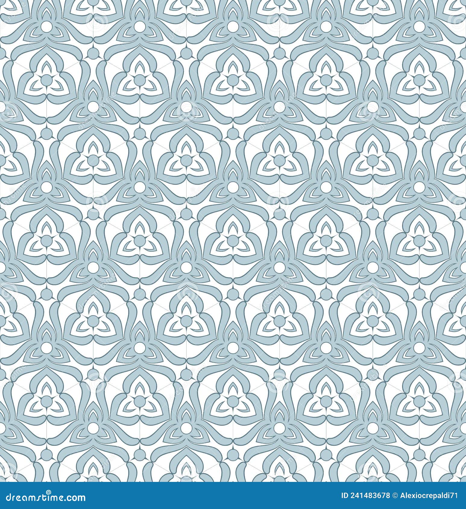 Romantic Ornamental Traditional Tiles. Seamless Vector Pattern. Stock ...