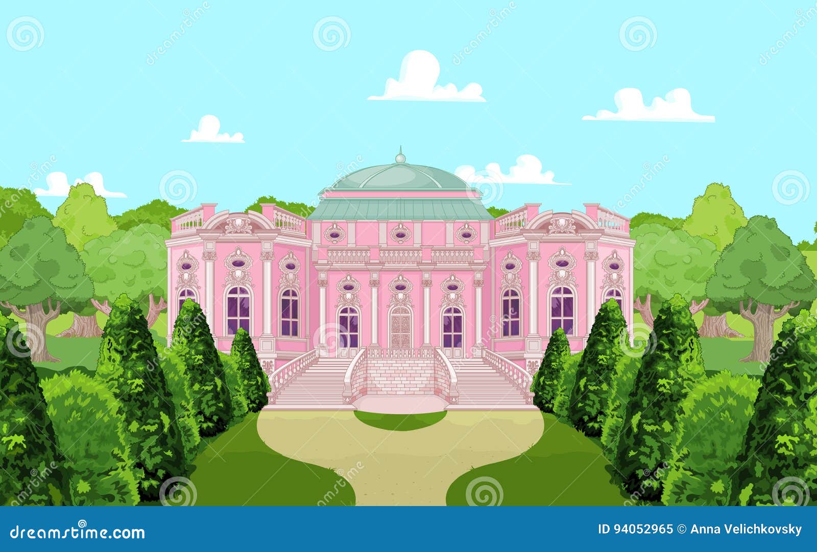 Romantic Palace for a Princess Stock Vector - Illustration of kingdom ...