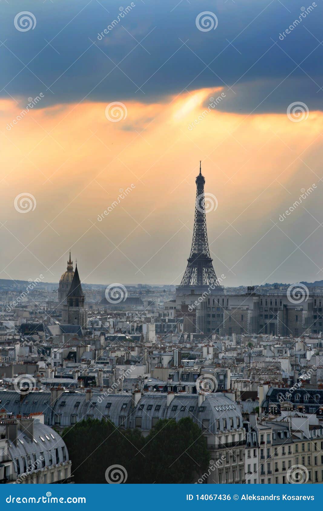 Romantic Paris, France stock photo. Image of cathedral - 14067436