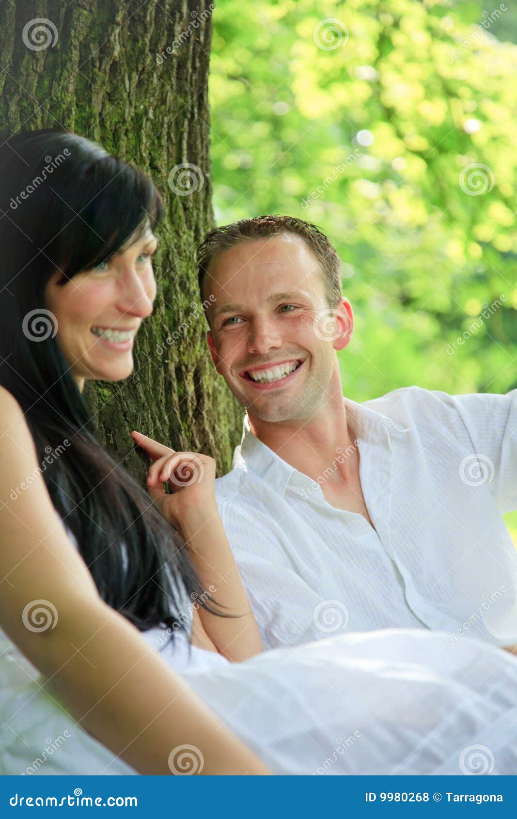 Romantic park couple stock photo. Image of flower, beauty - 9980268