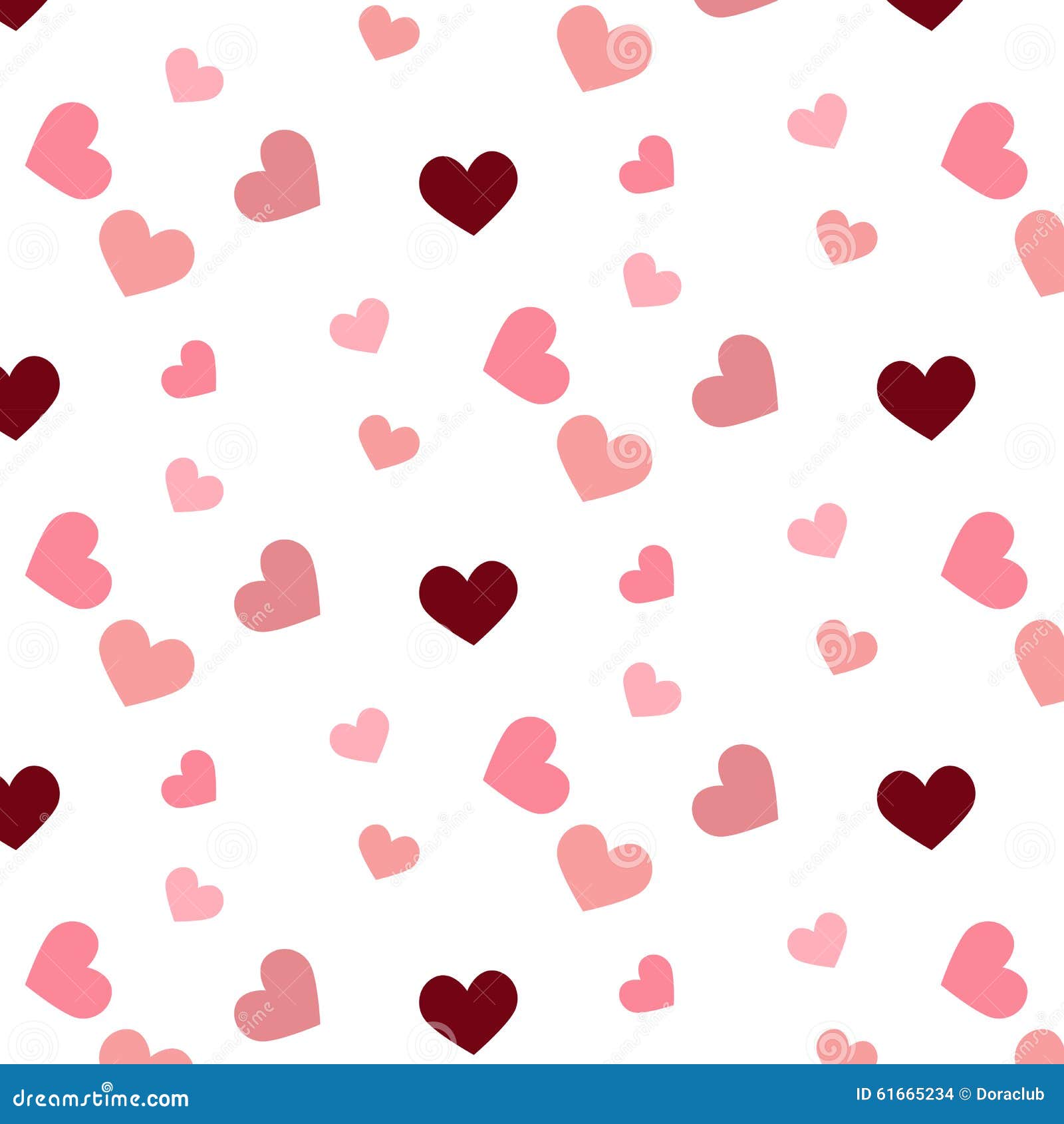 Romantic Pattern with Hearts. Vector Illustration Stock Vector ...