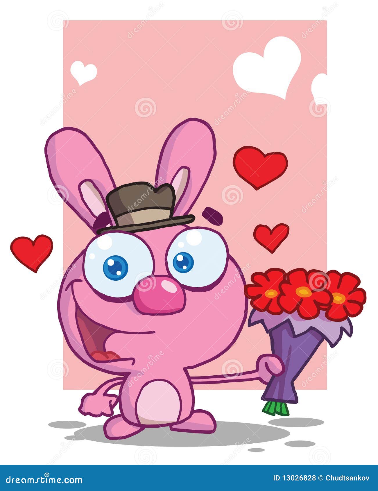 Set Of Pink Bunny Emoji Characters With Gift Boxes Royalty-Free Stock ...