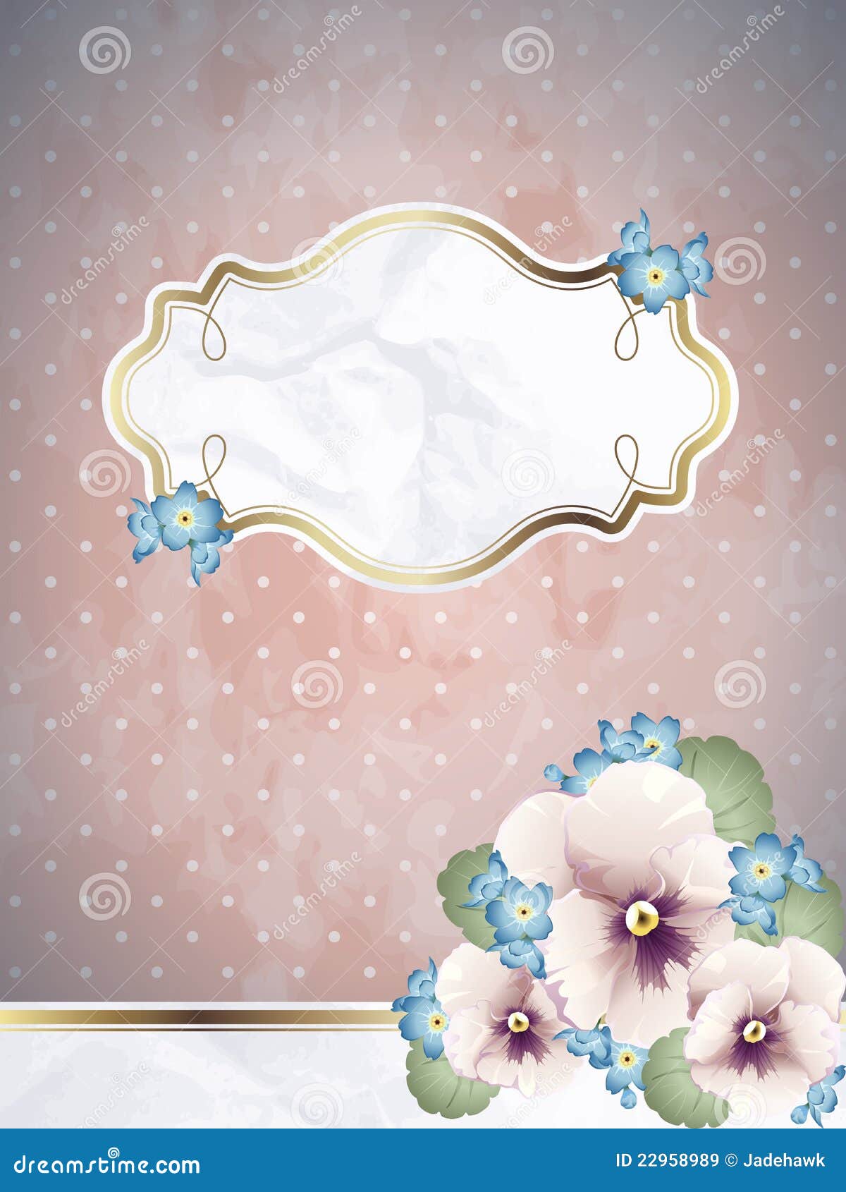 Romantic Pink Square Banner with Flowers Stock Vector - Illustration of ...