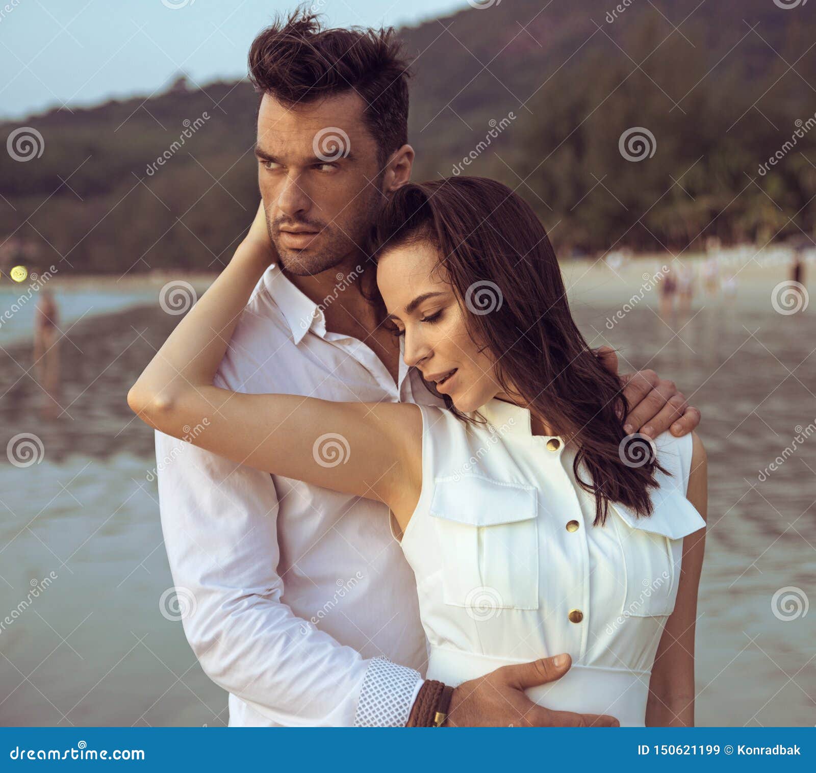 Romantic Portrait of a Young, Attractive Couple Stock Image - Image of ...