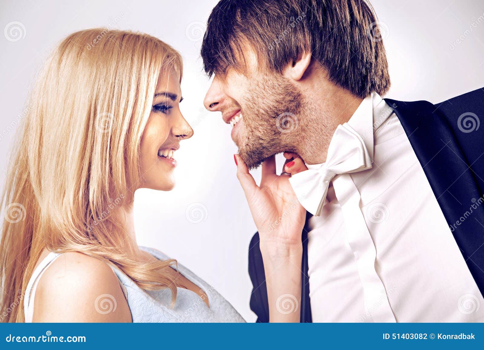 Romantic Portrait of the Young Couple Stock Photo - Image of dating ...