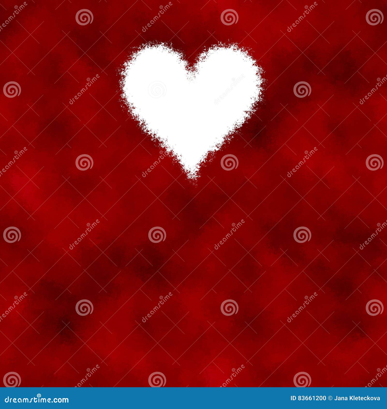Romantic Red Background with White Diffuse Heart Stock Illustration ...