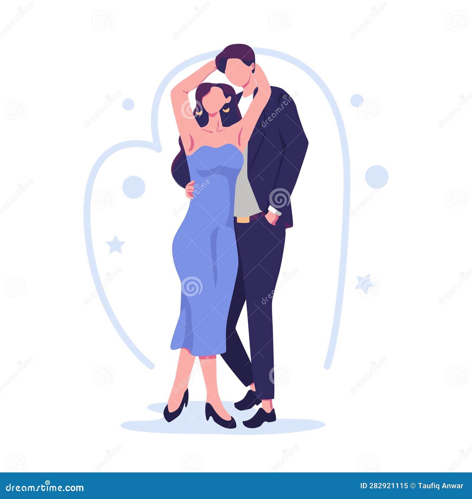 Romantic Relationships Flat Style Illustration Vector Design Stock ...