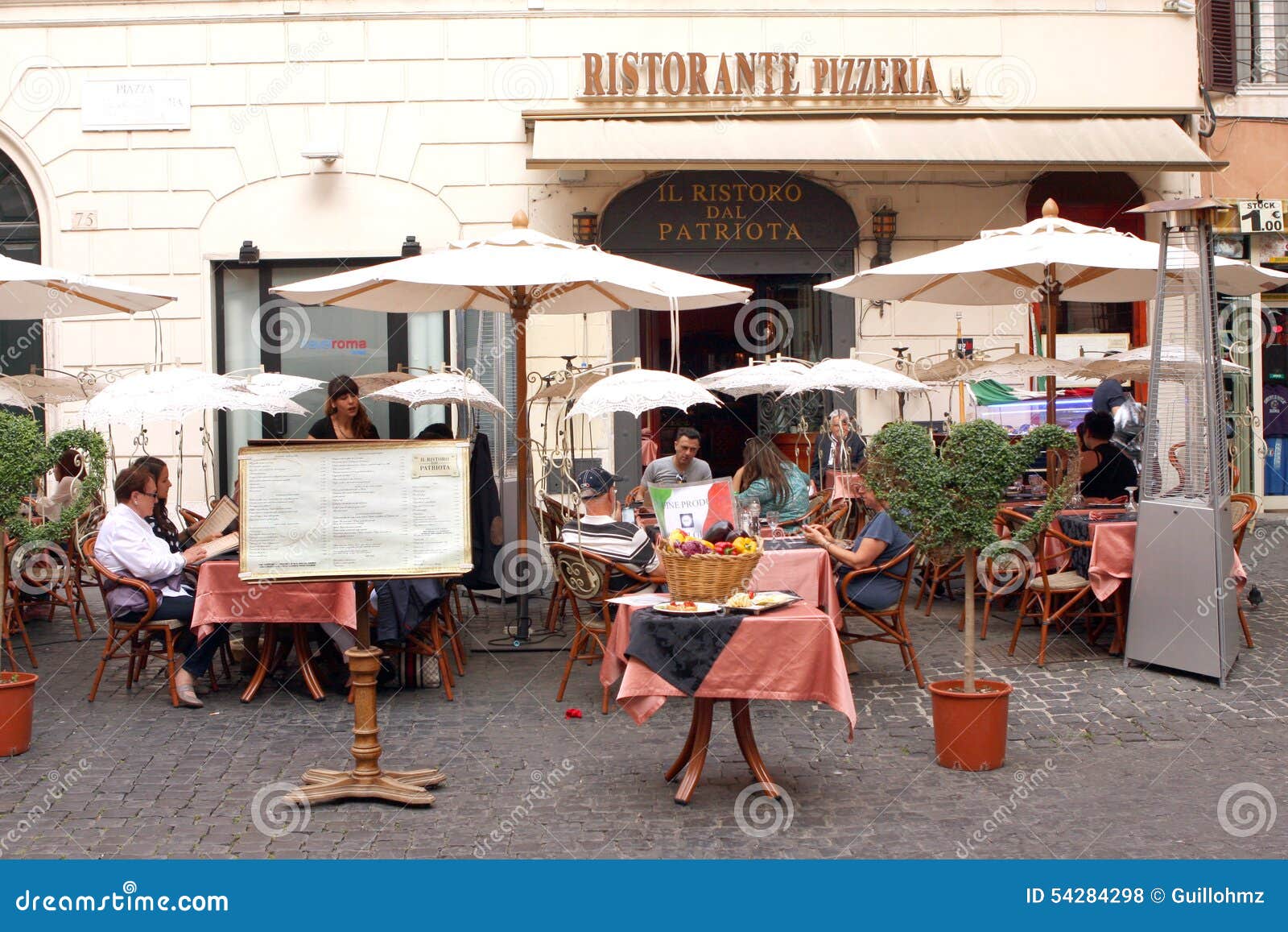 Romantic Restaurant Rome Italy Editorial Stock Photo - Image of ...