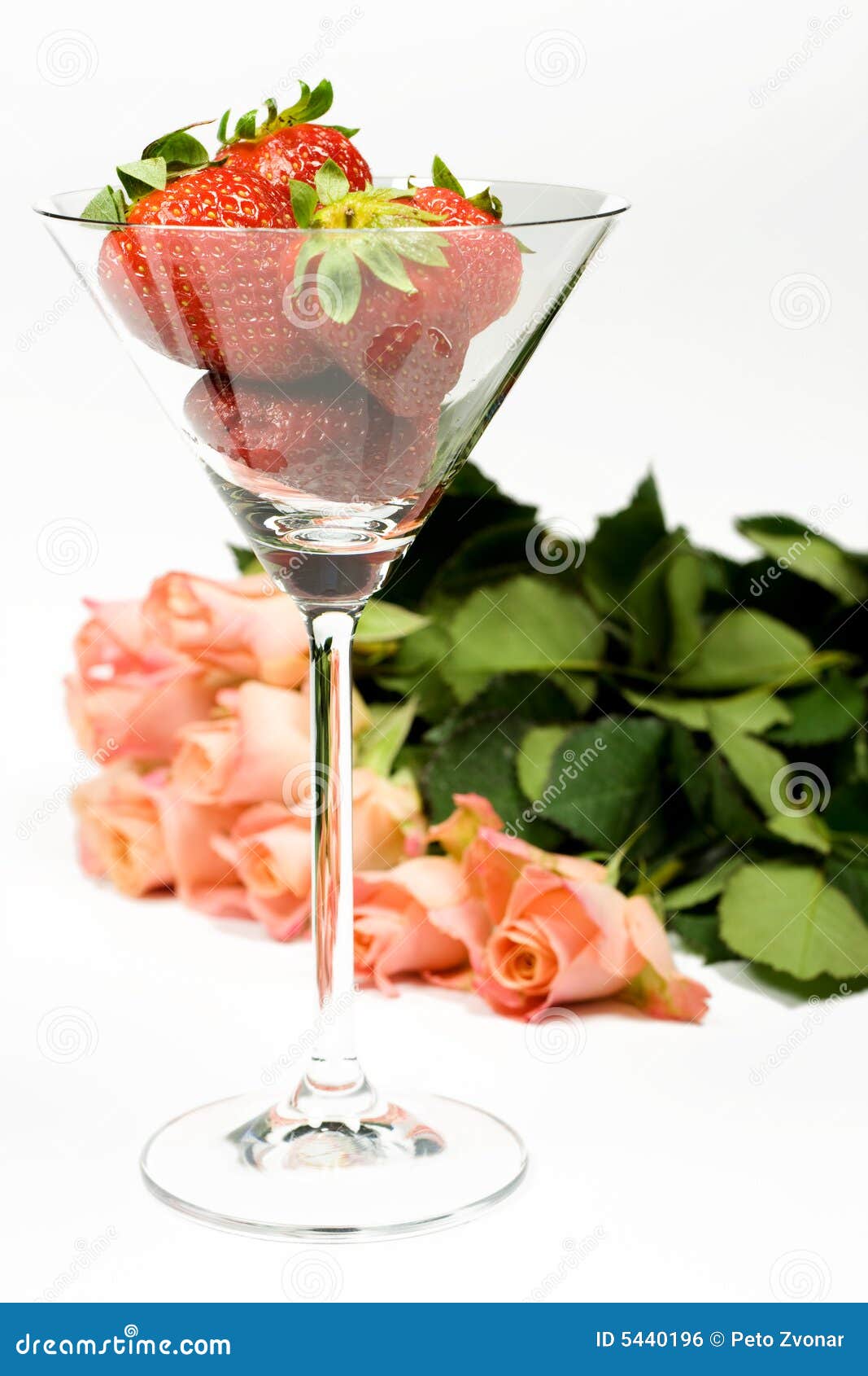 Romantic Rose with Strawberries Stock Photo - Image of caring, pretty ...
