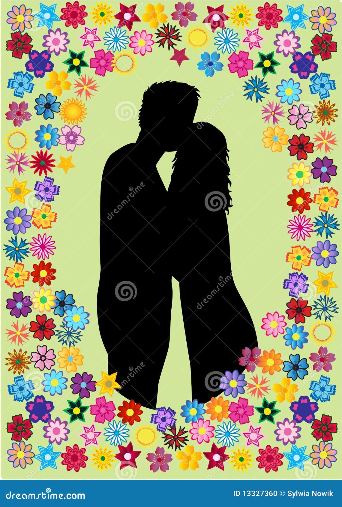 Romantic Scene of Love stock vector. Illustration of dance - 13327360