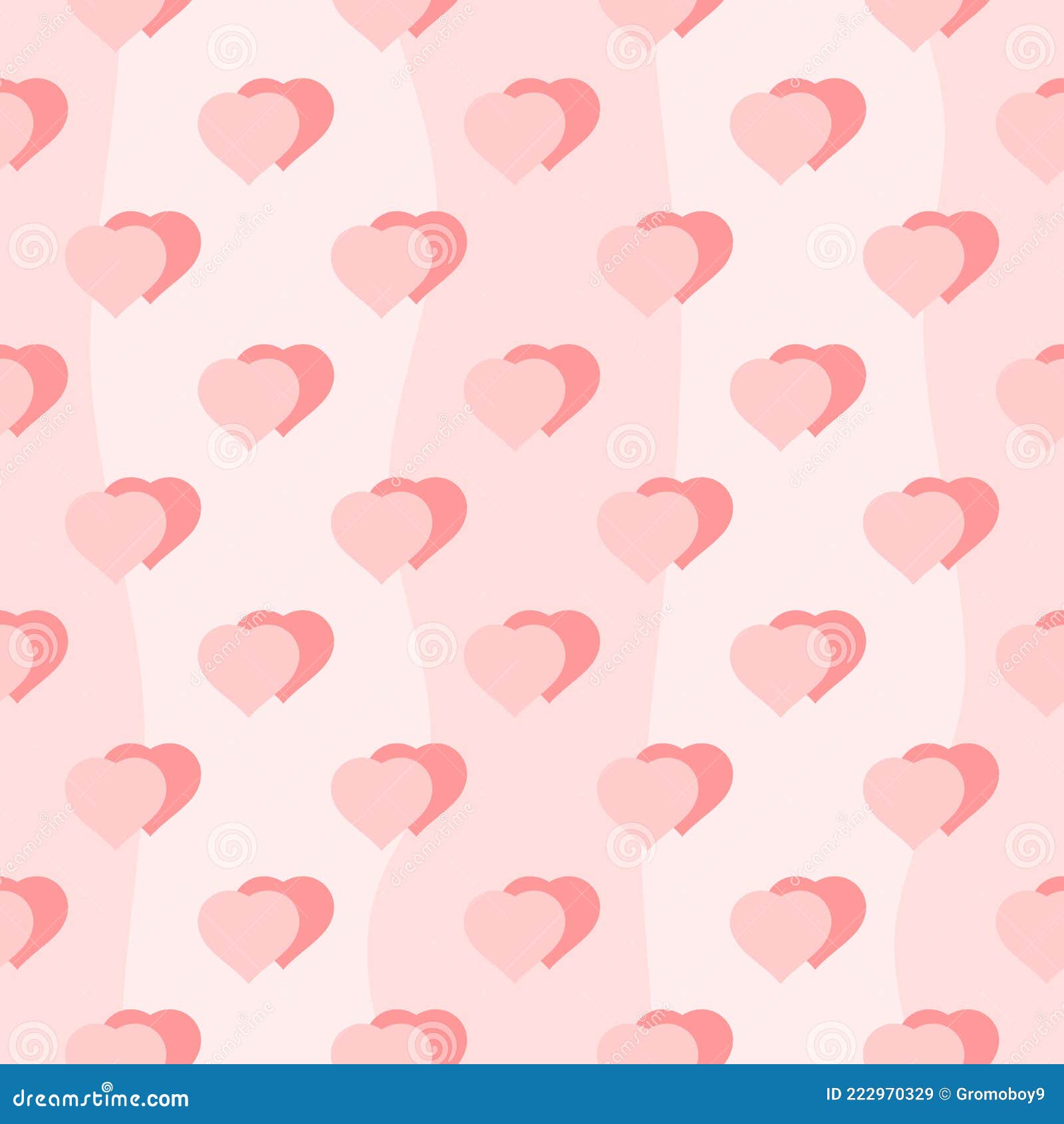 Romantic Seamless Pattern with Pink Hearts. Print for Wallpaper or ...