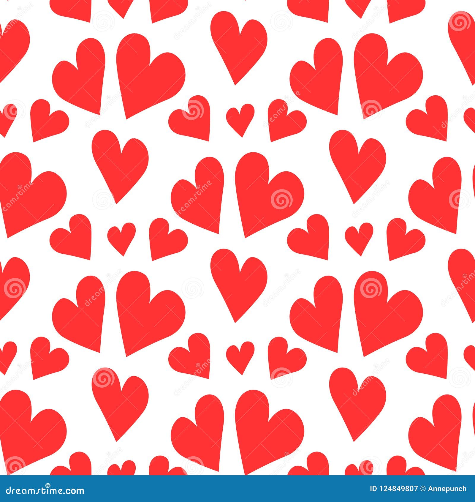 Red And White Heart Patterns