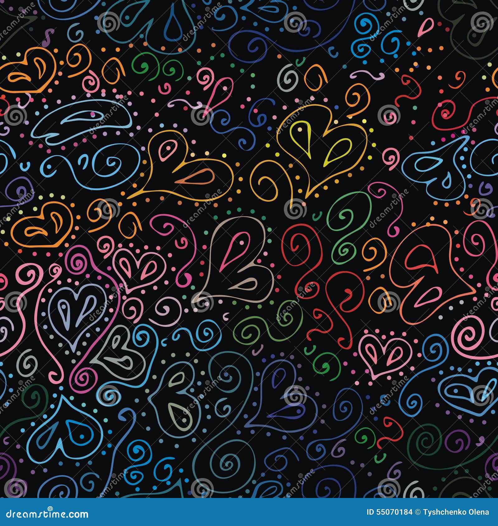 Romantic seamless texture stock vector. Image of design - 55070184