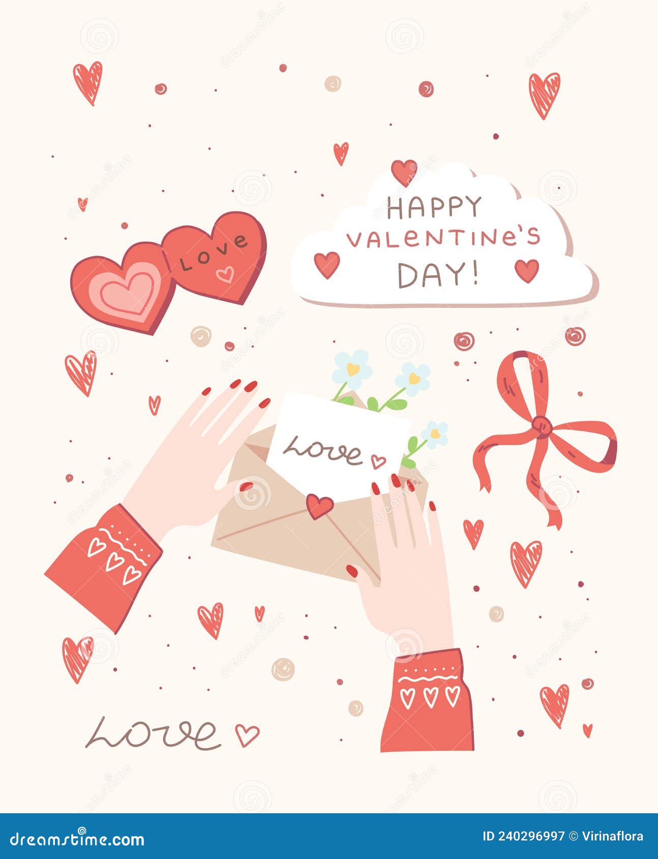 Romantic Set Of Illustrations With Man And Woman Love Love Story