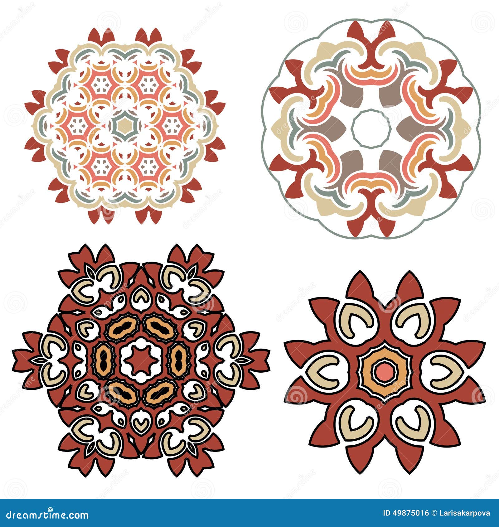 Romantic Set of Lace Patern in Retro Style Stock Illustration ...