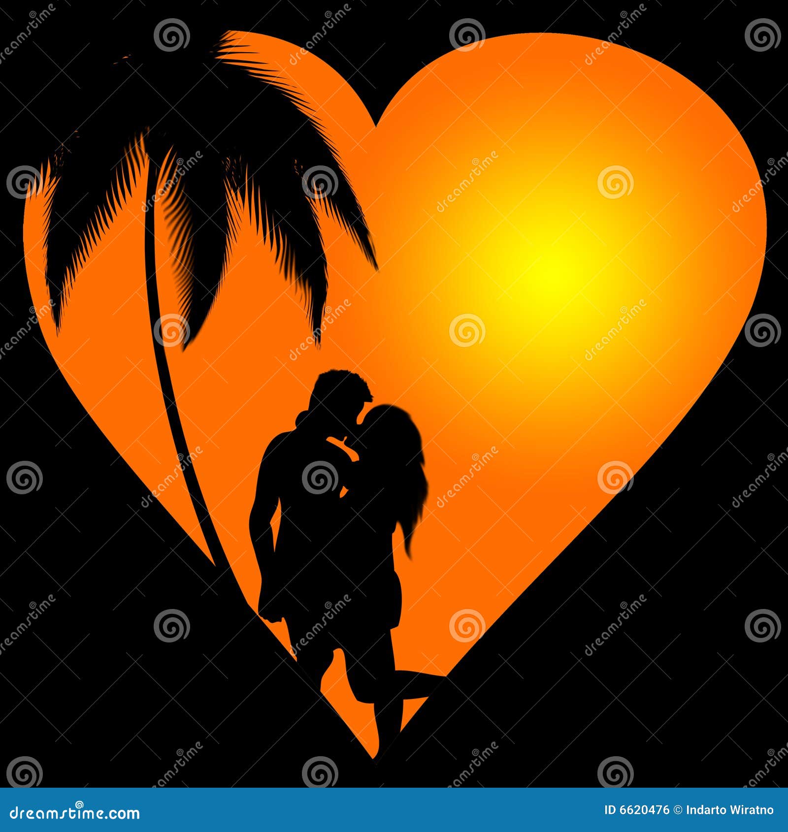 Romantic silhouette stock illustration. Illustration of huge - 6620476