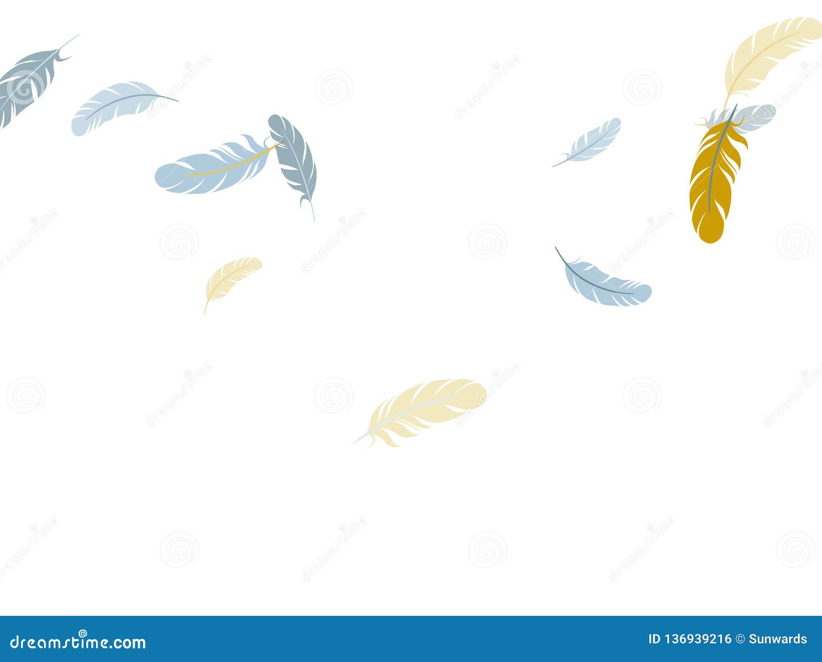 Falling Feather Elements Soft Vector Design. Stock Vector ...