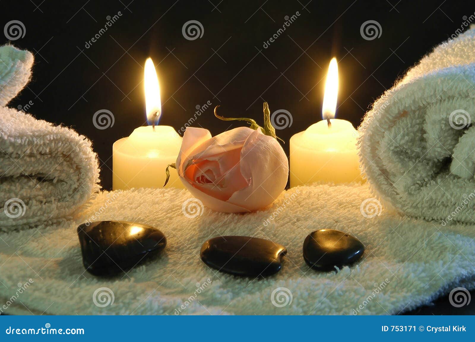 Romantic spa night stock image. Image of romance, flowers - 753171