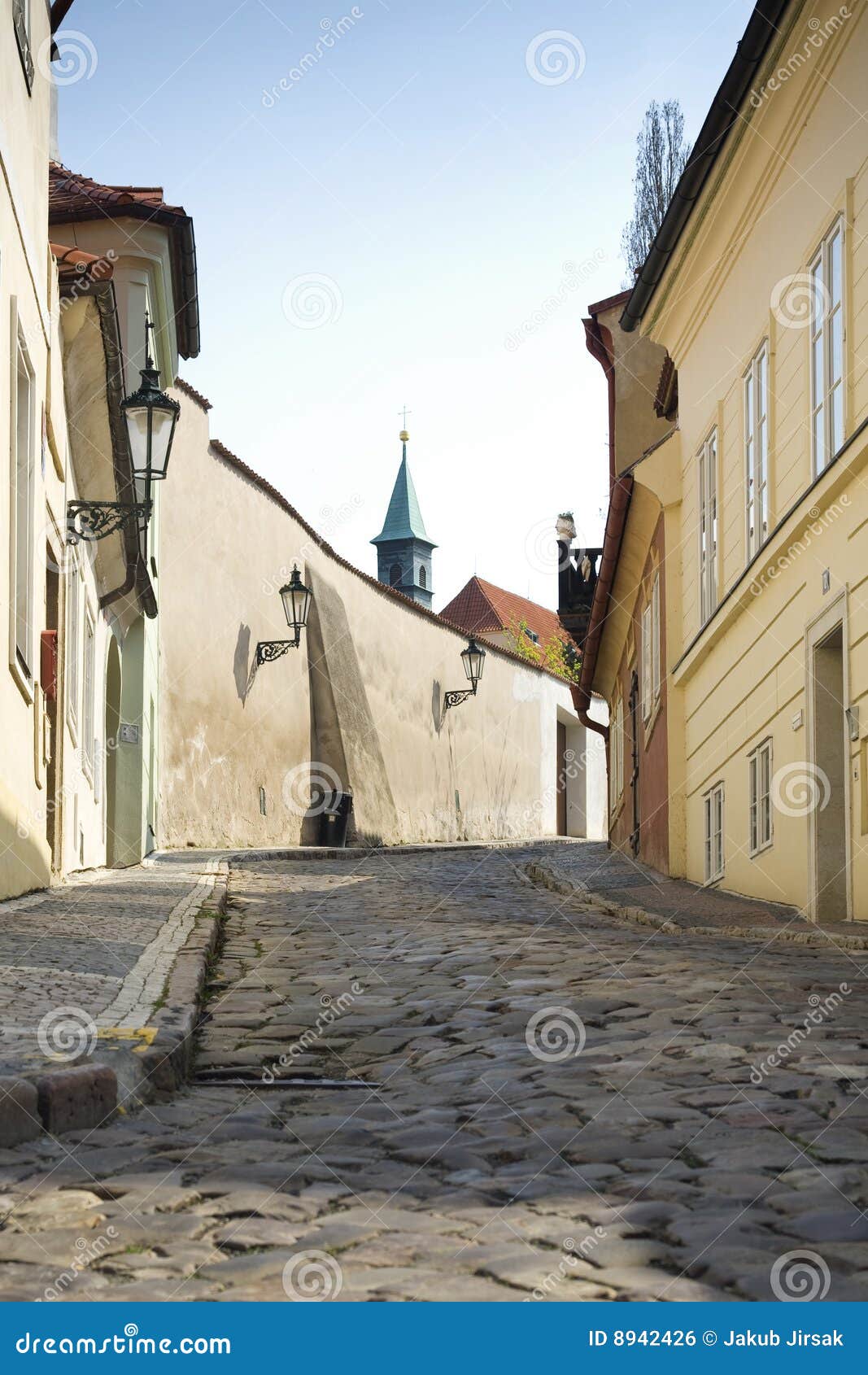 Romantic street stock photo. Image of cobblestone, ancient - 8942426