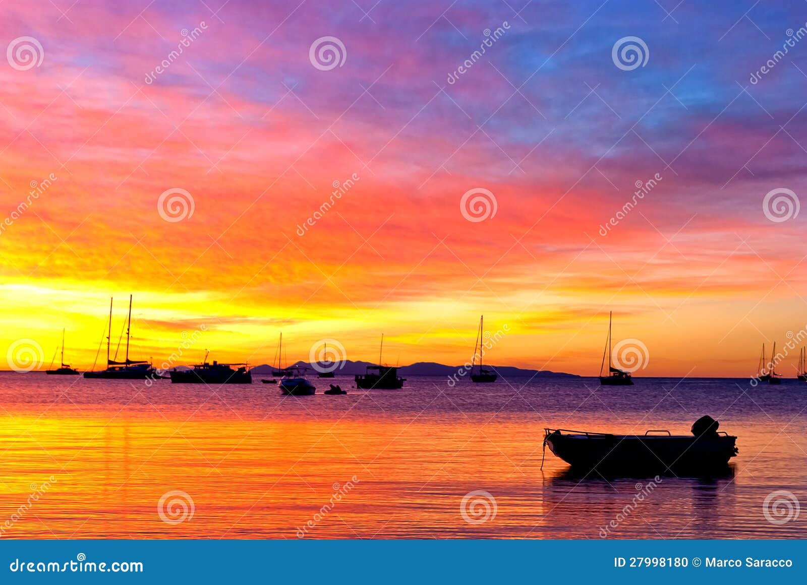 Romantic Sunset on the Ocean Stock Photo - Image of stunning, love ...