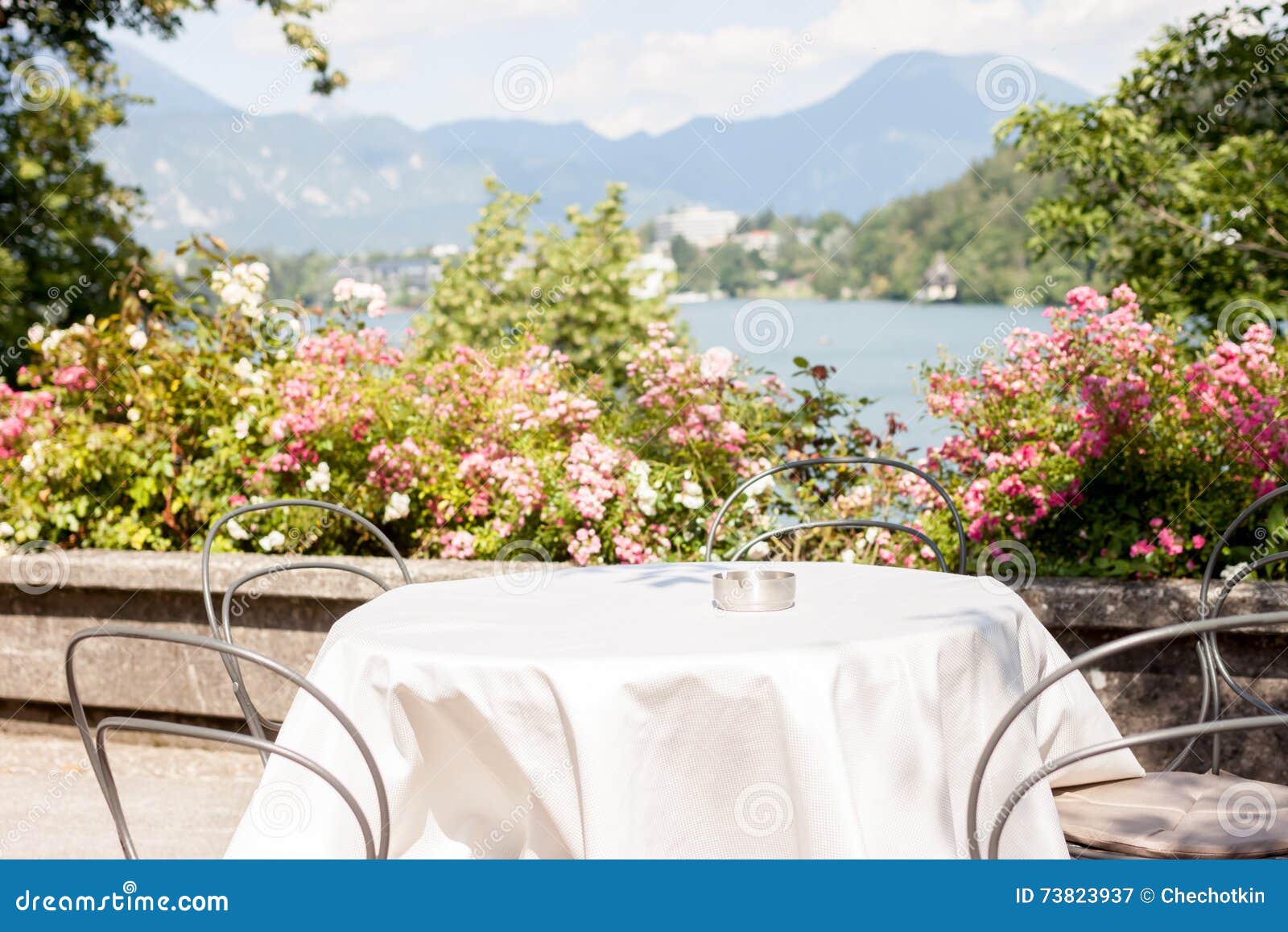Romantic Table on Beatiful Terrace Stock Image - Image of terrace ...