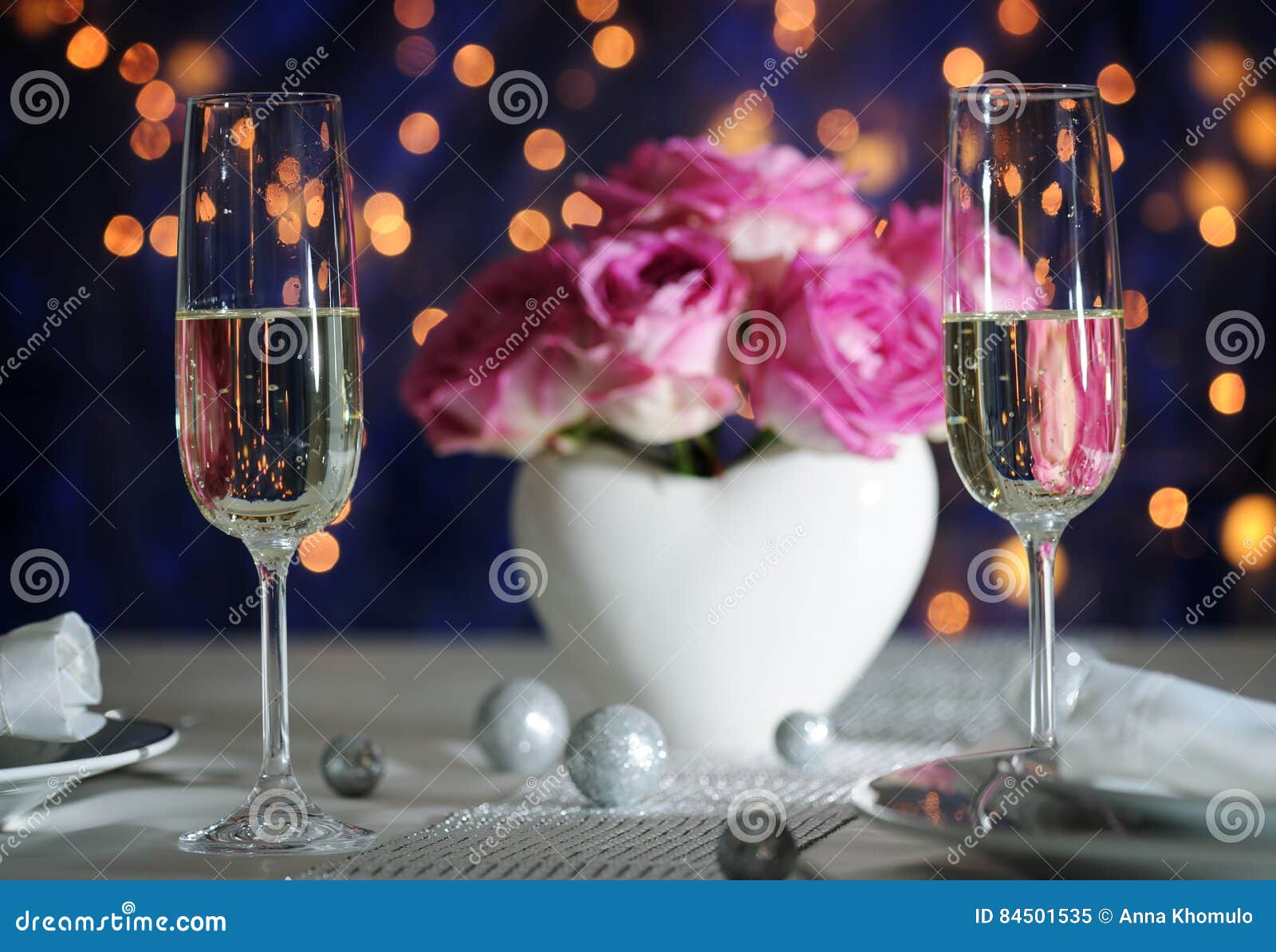 Romantic Toast in Restaurant Stock Image - Image of anniversary ...