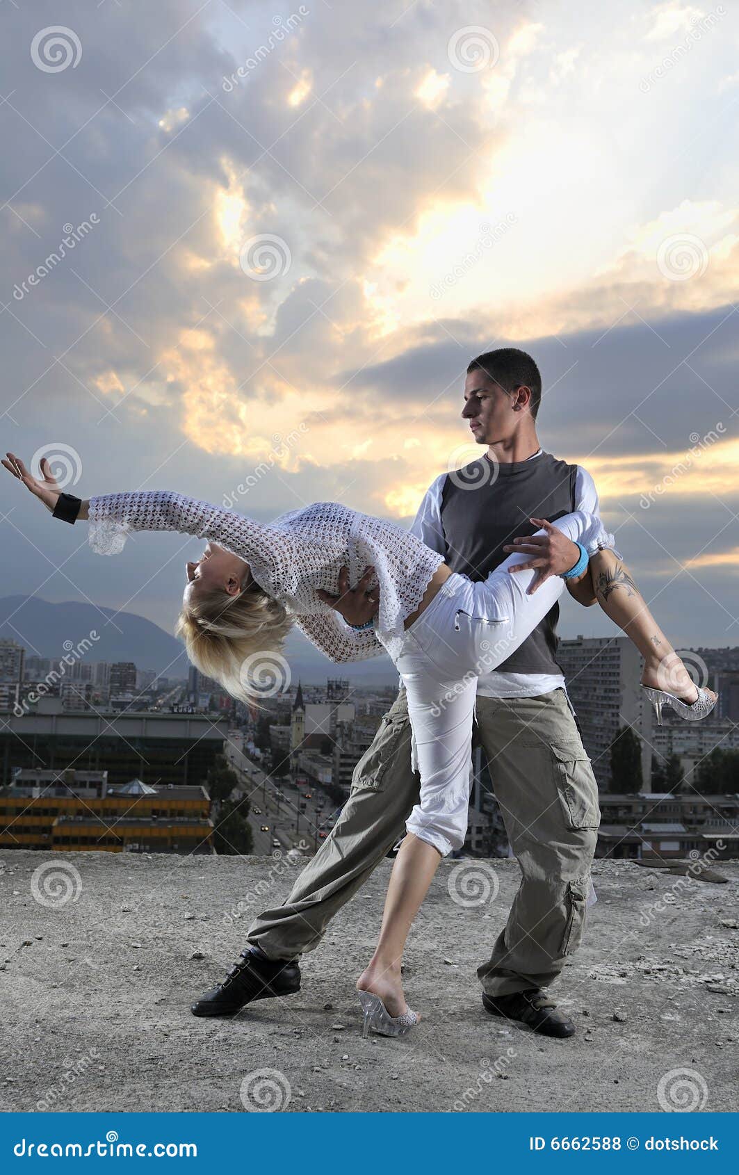 Romantic Urban Couple Dancing Outdoor Stock Photo - Image of modern ...