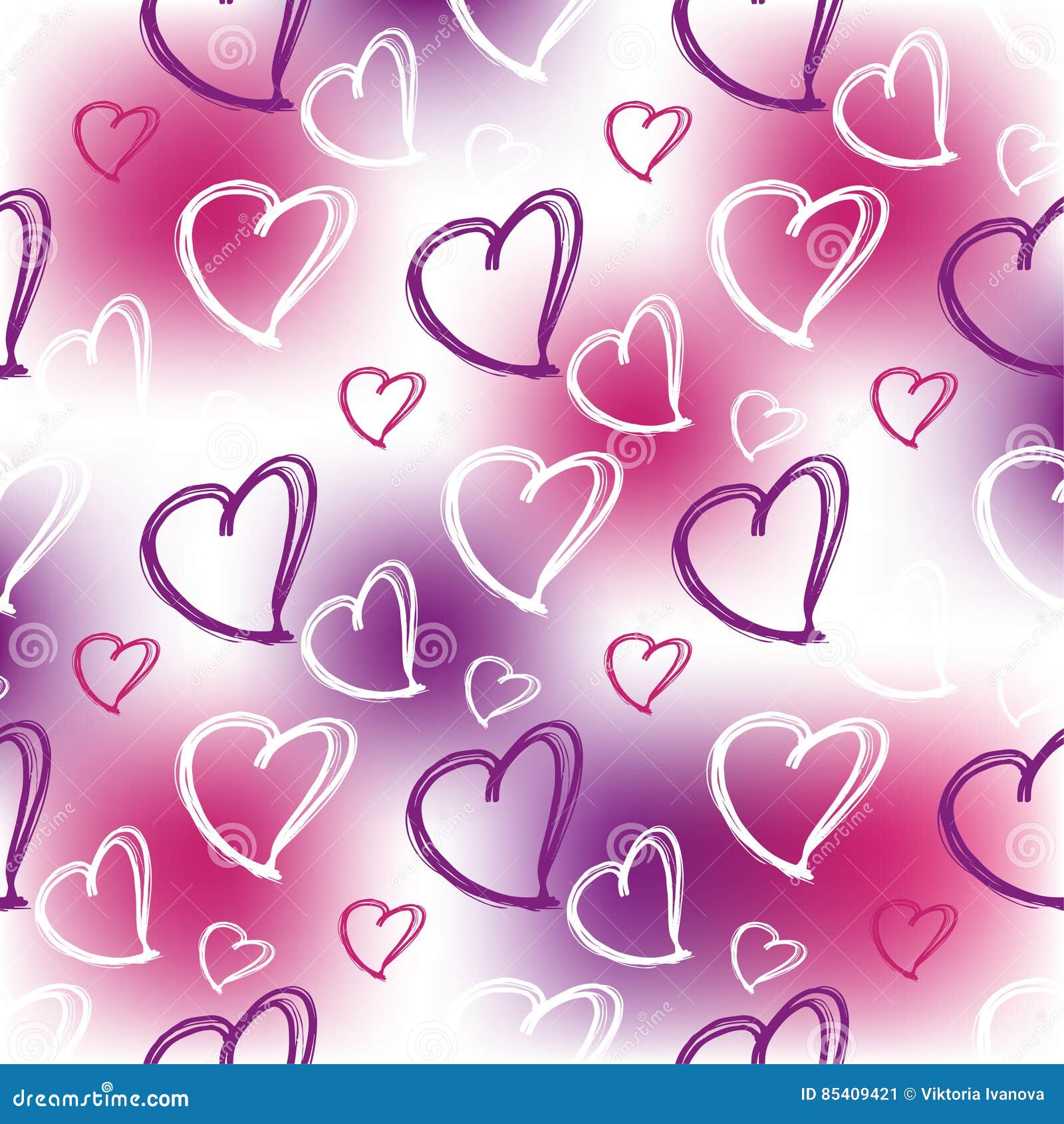 Romantic vector pattern. stock vector. Illustration of valentine - 85409421