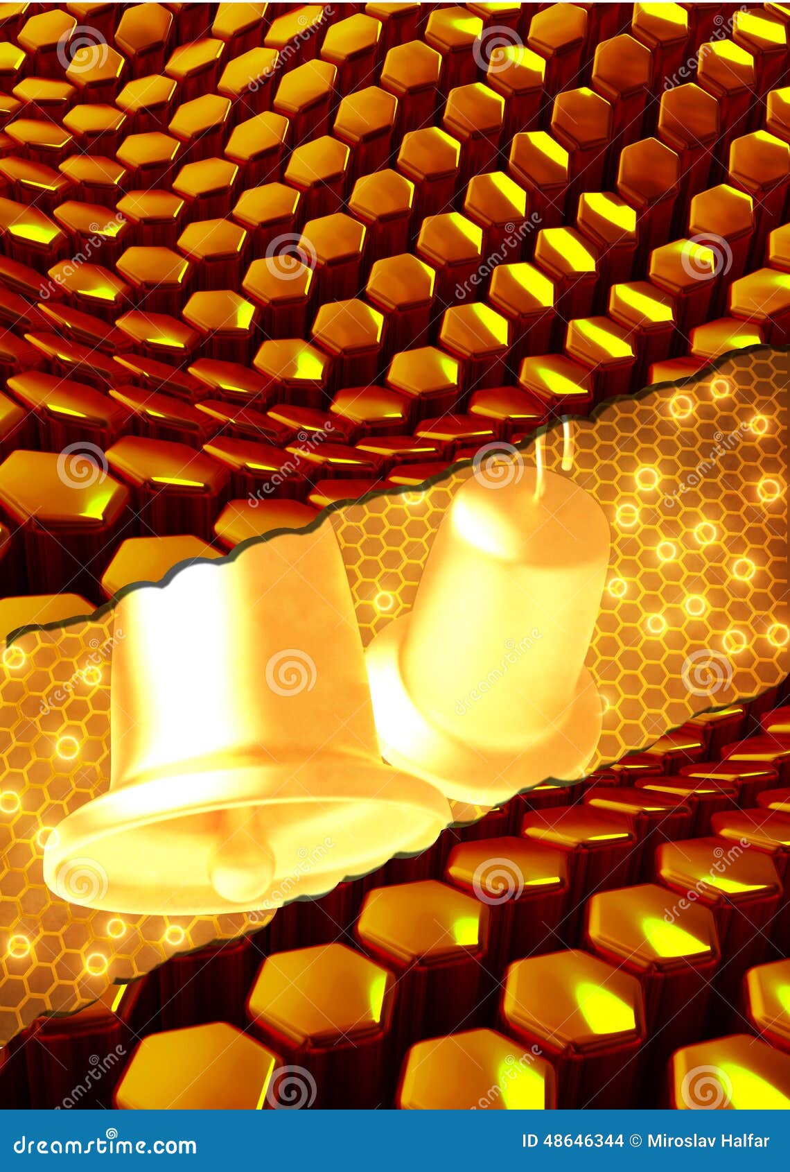 Romantic Wedding Bells on Abstract Background Stock Illustration ...