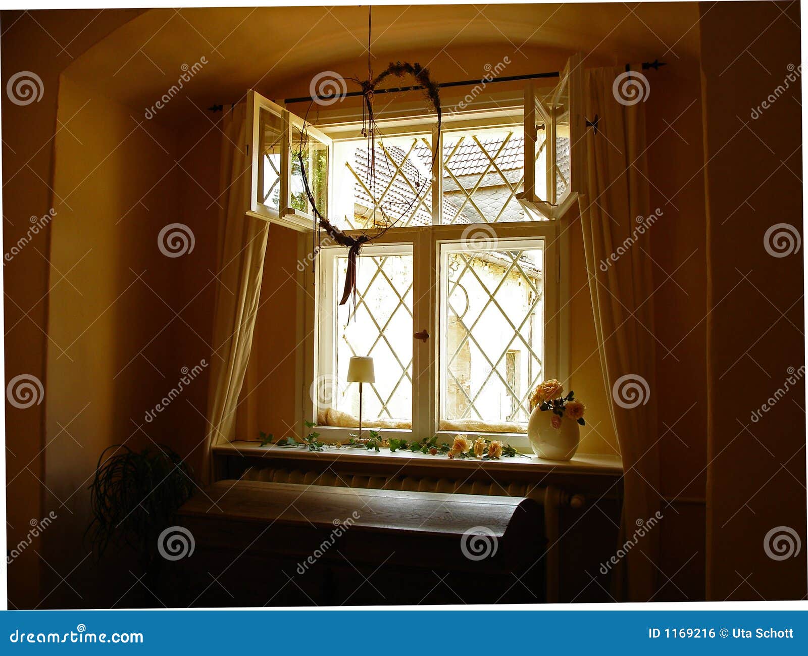Romantic window stock photo. Image of germany, wooden - 1169216