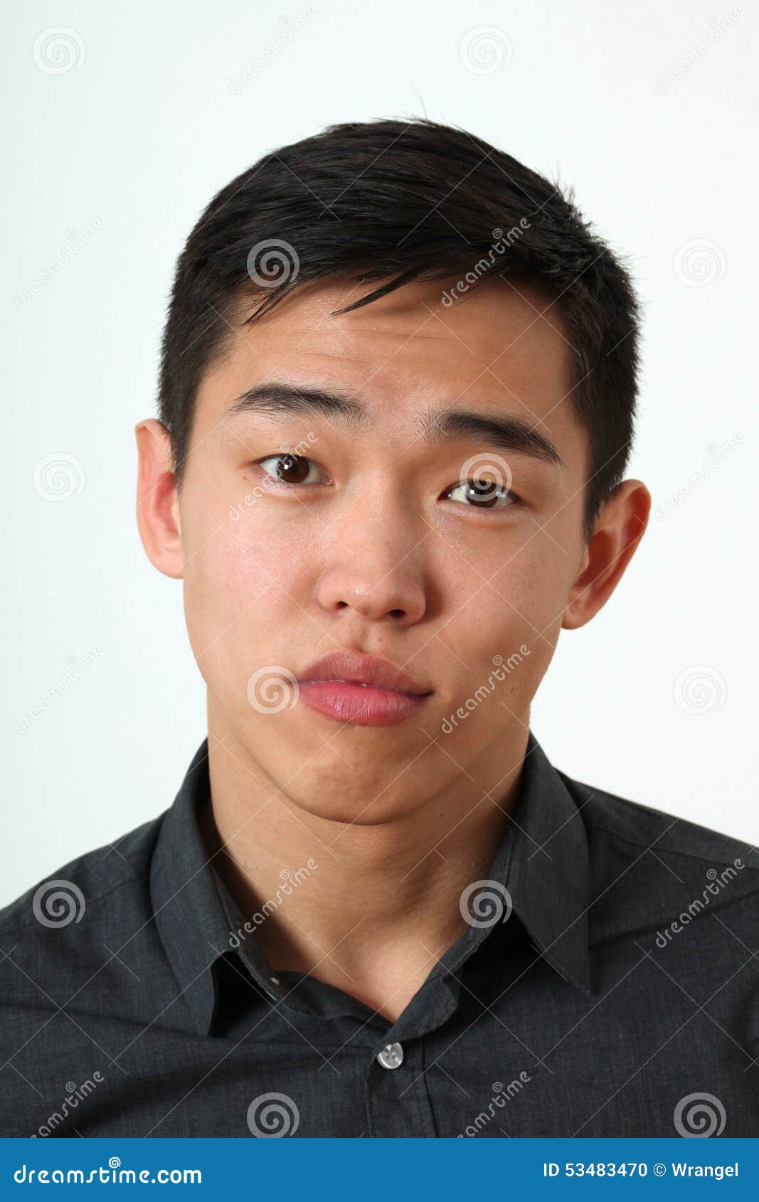 Romantic Young Asian Man Looking at Camera Stock Photo - Image of ...