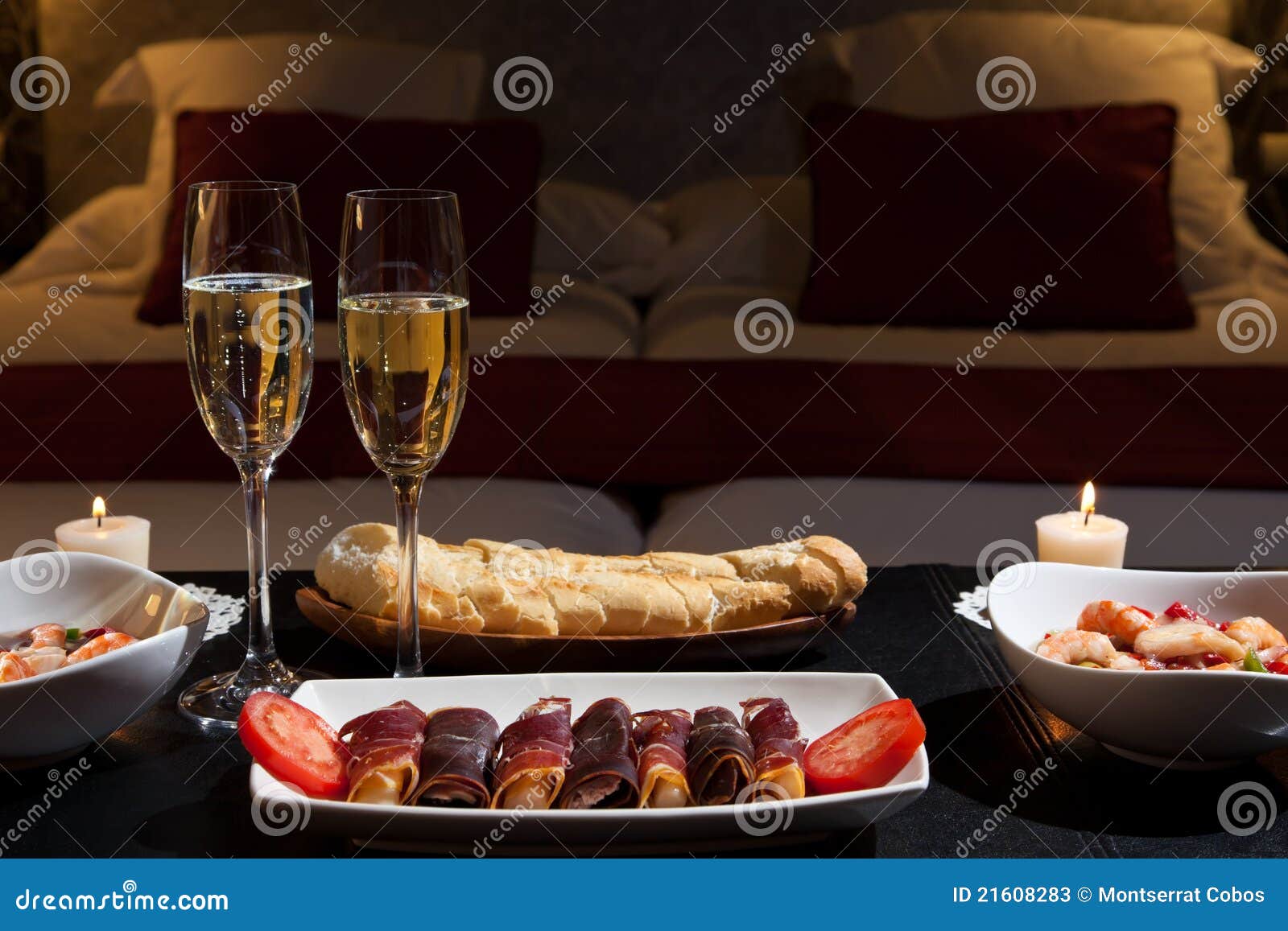 Romantisch Diner in Een Luxueus Hotel Stock Afbeelding - Image of ...