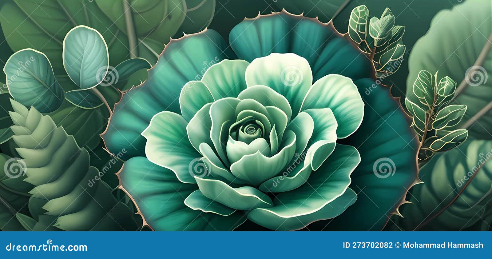 Romashagreen Botanic Style Image, Made with Generative AI Stock ...