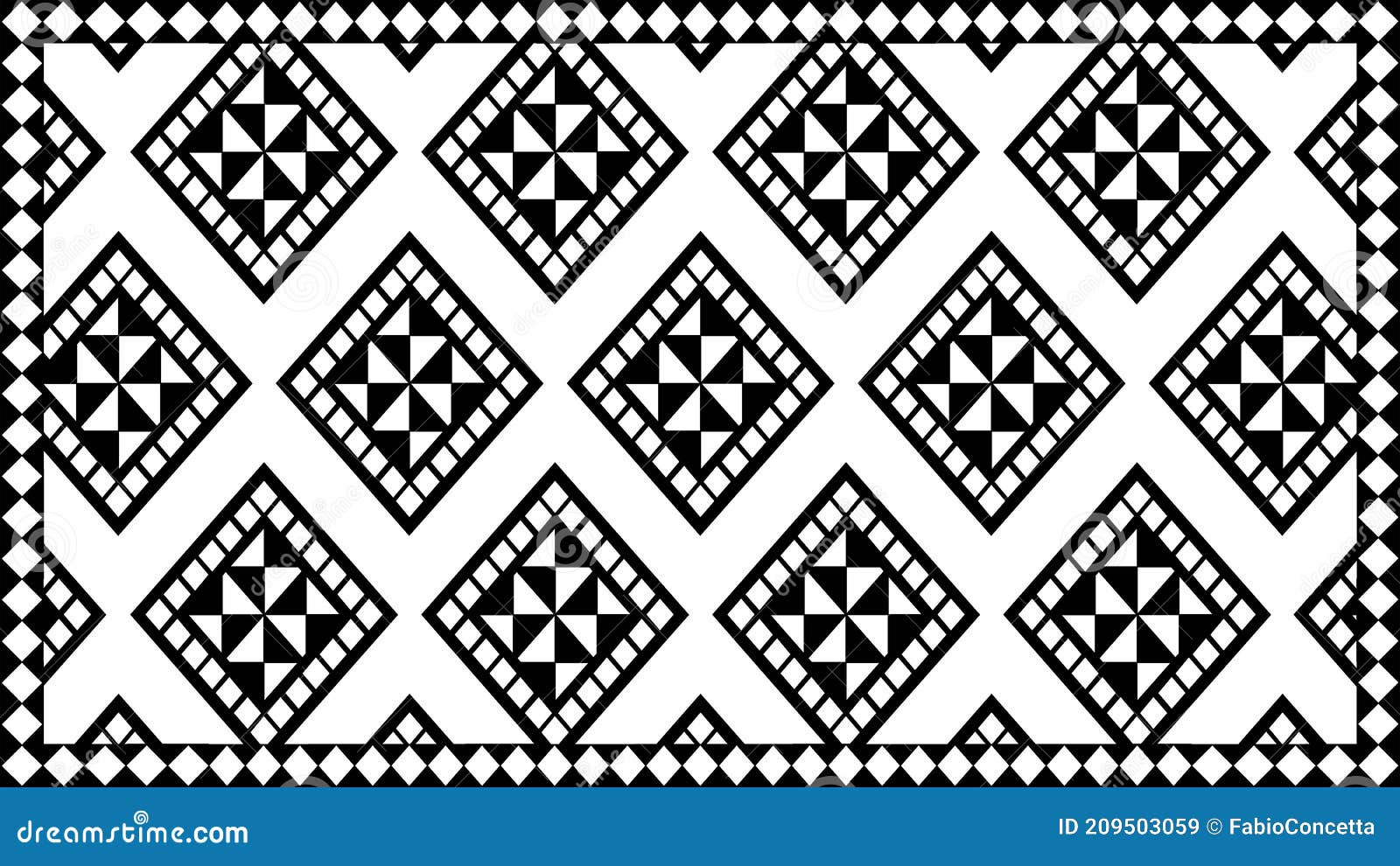Abstract Black White Pattern Background with Opposing Geometric Figures ...