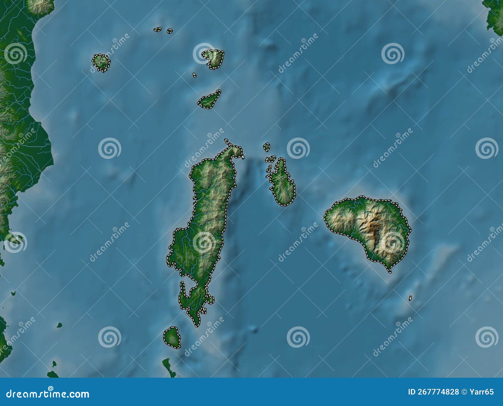Romblon, Philippines. Physical. No Legend Stock Illustration ...