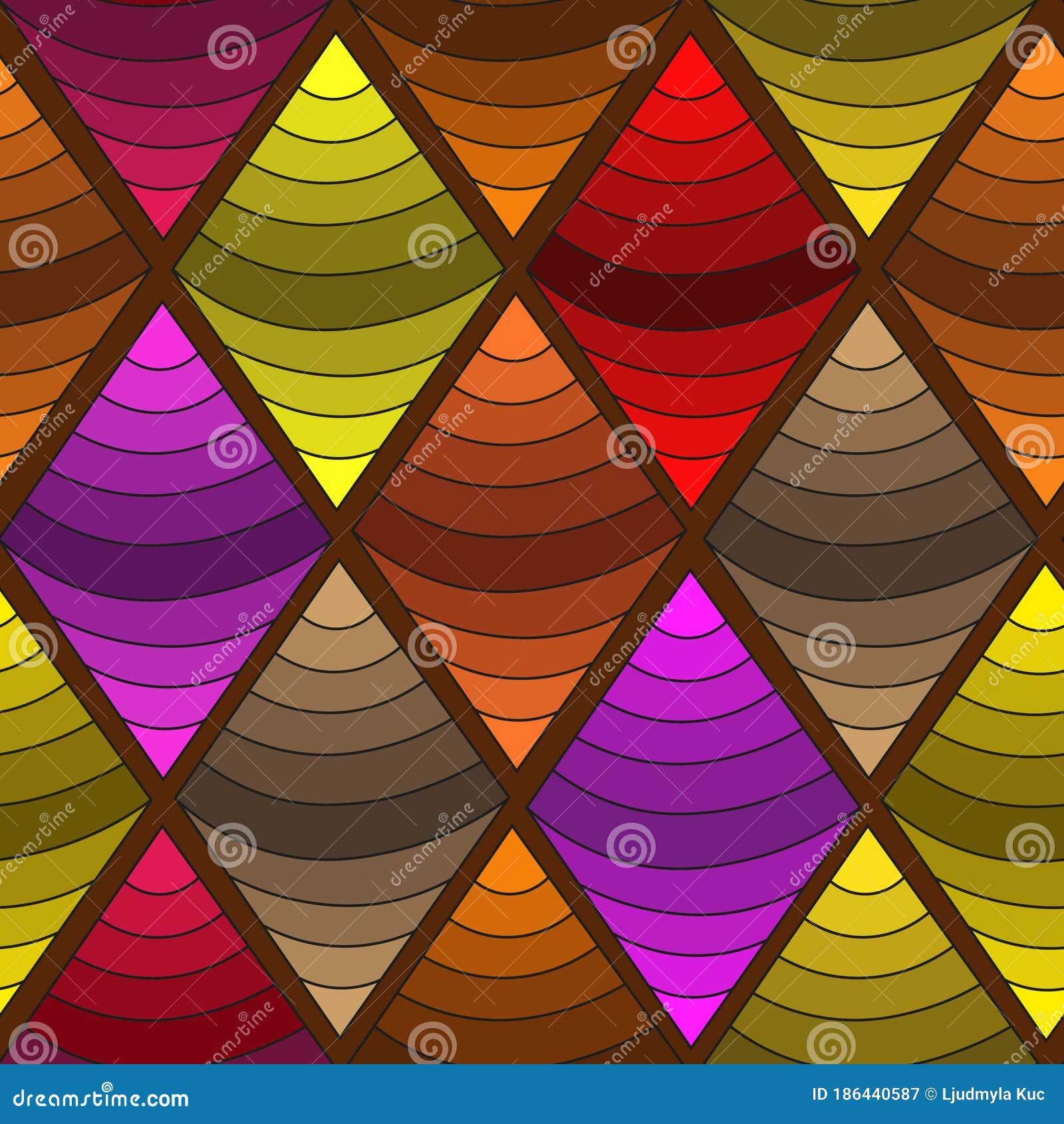 Rombs seamless pattern stock vector. Illustration of decoration - 186440587