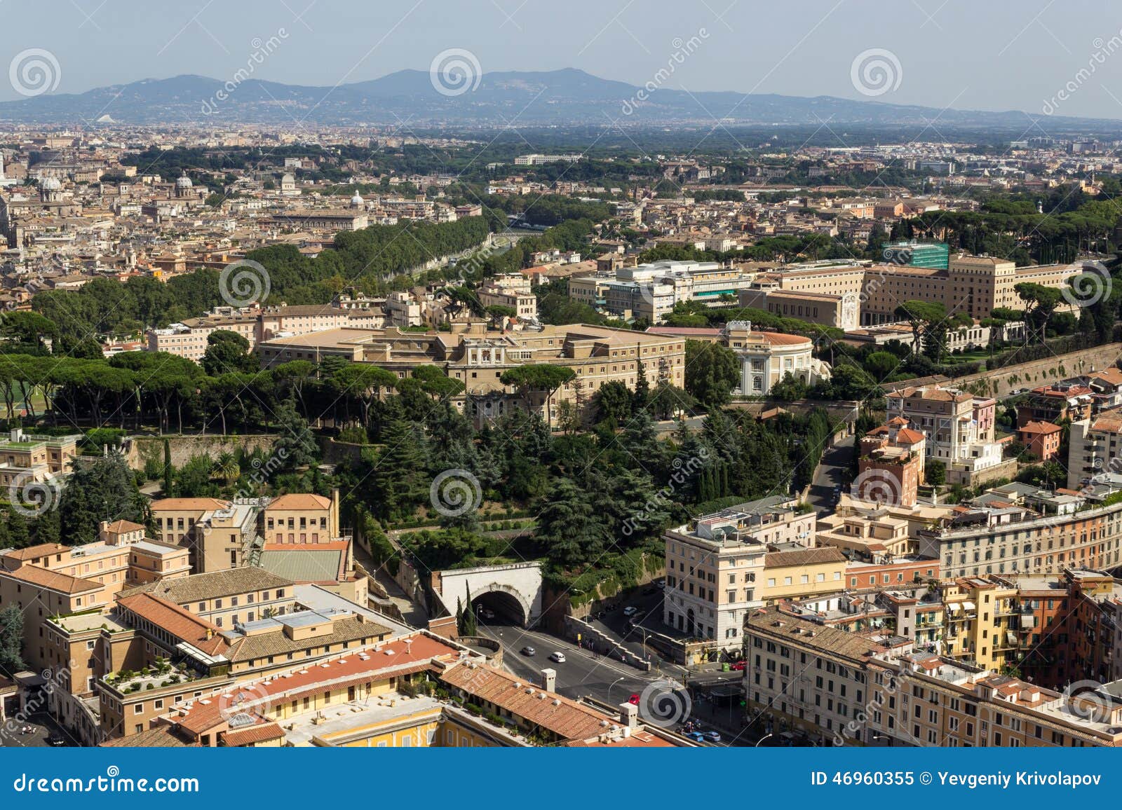Rome aerial view stock image. Image of horizontal, background - 46960355