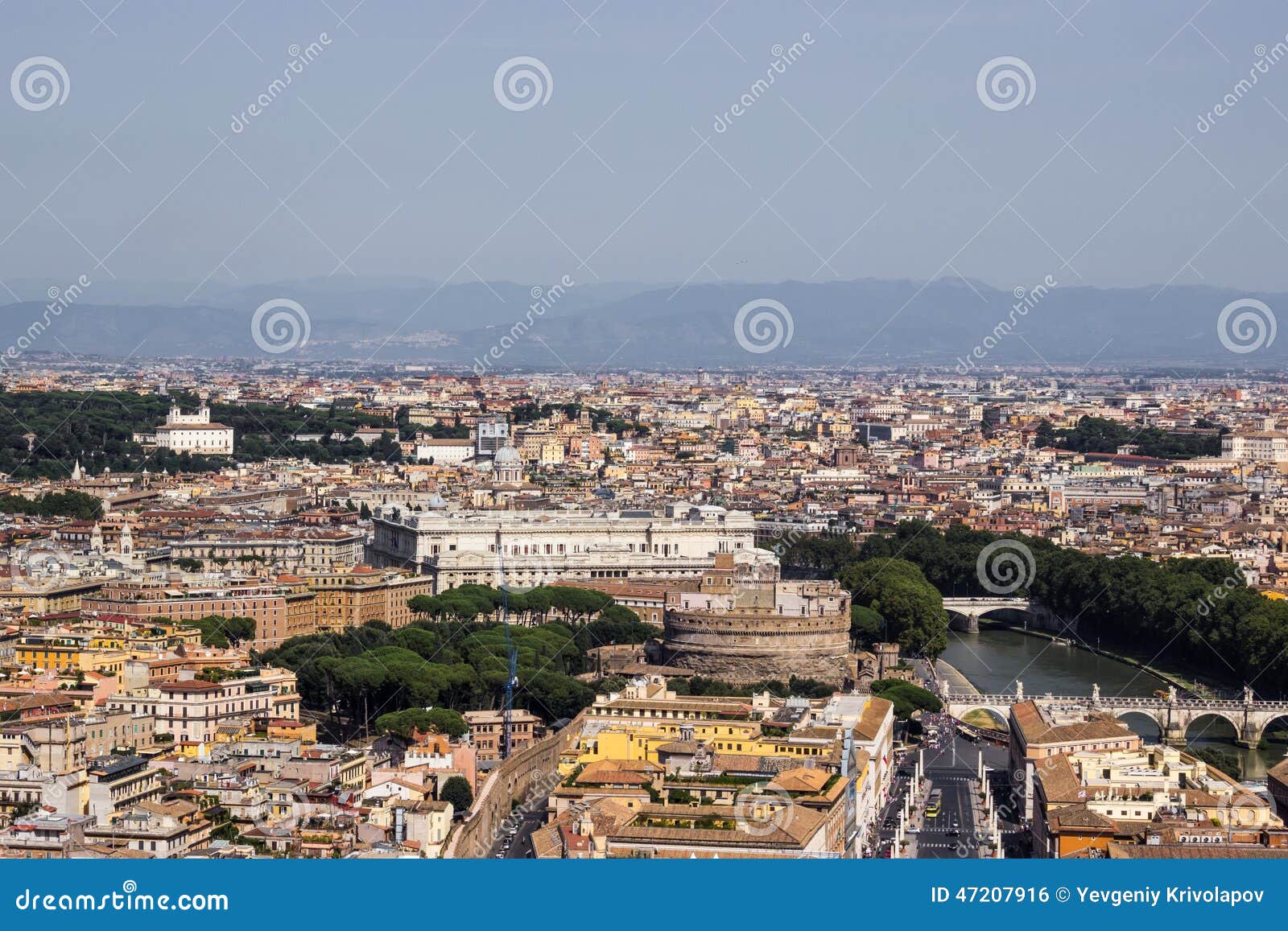 Rome aerial view 001 stock photo. Image of hill, backgrounds - 47207916