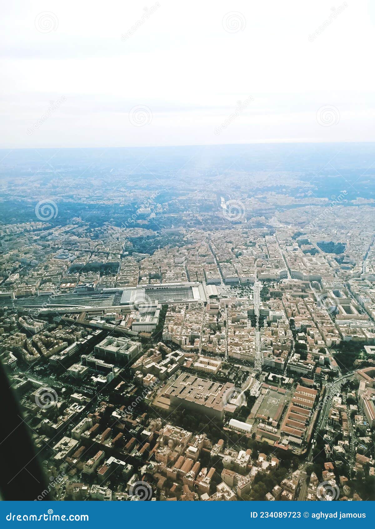 Rome from the airplane stock image. Image of coast, rome - 234089723