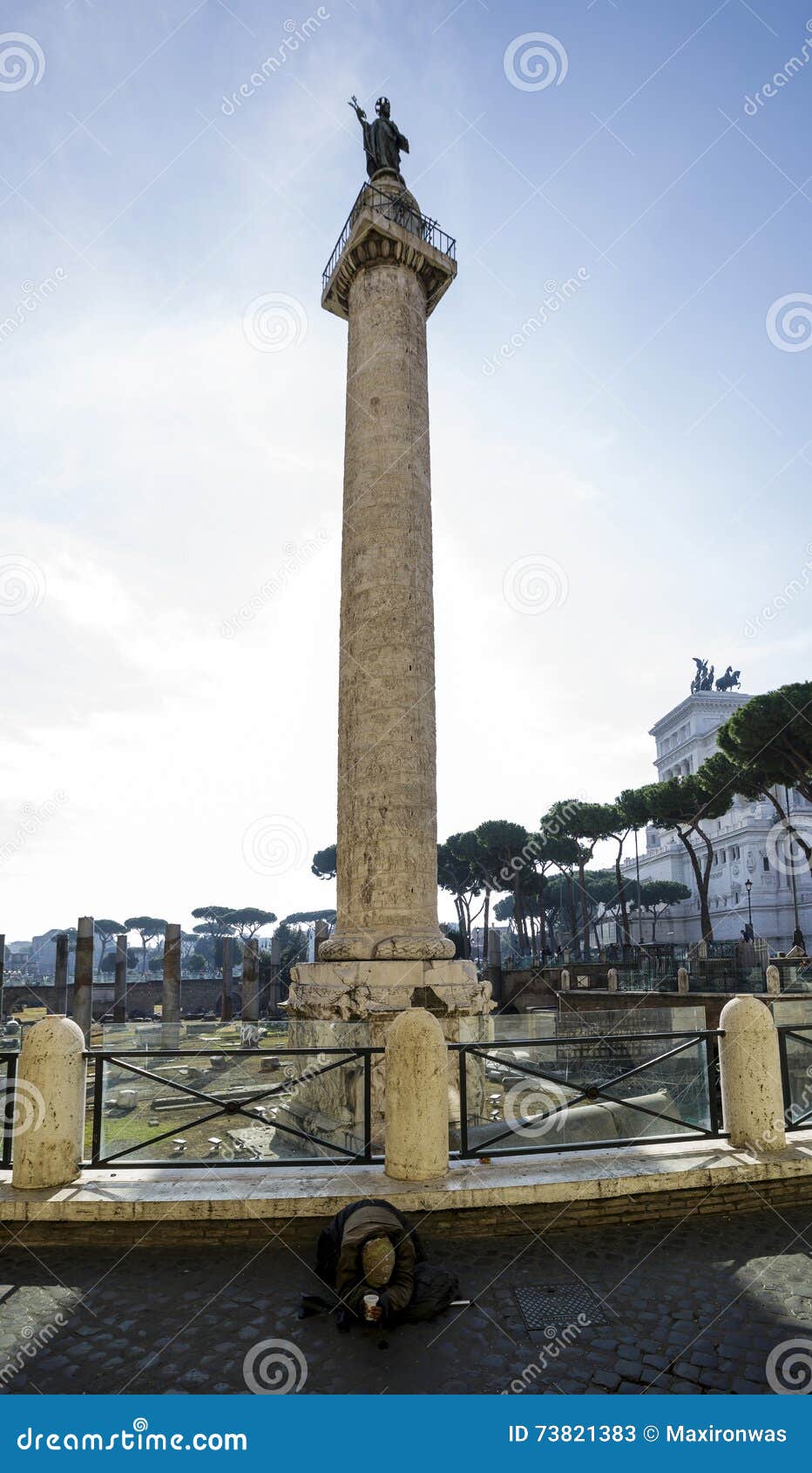 Rome editorial stock photo. Image of traian, column, tourist - 73821383