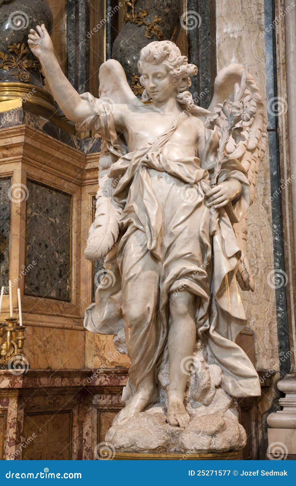 ROME - Angel Statue from San Ignacio Stock Image - Image of italy, rome ...