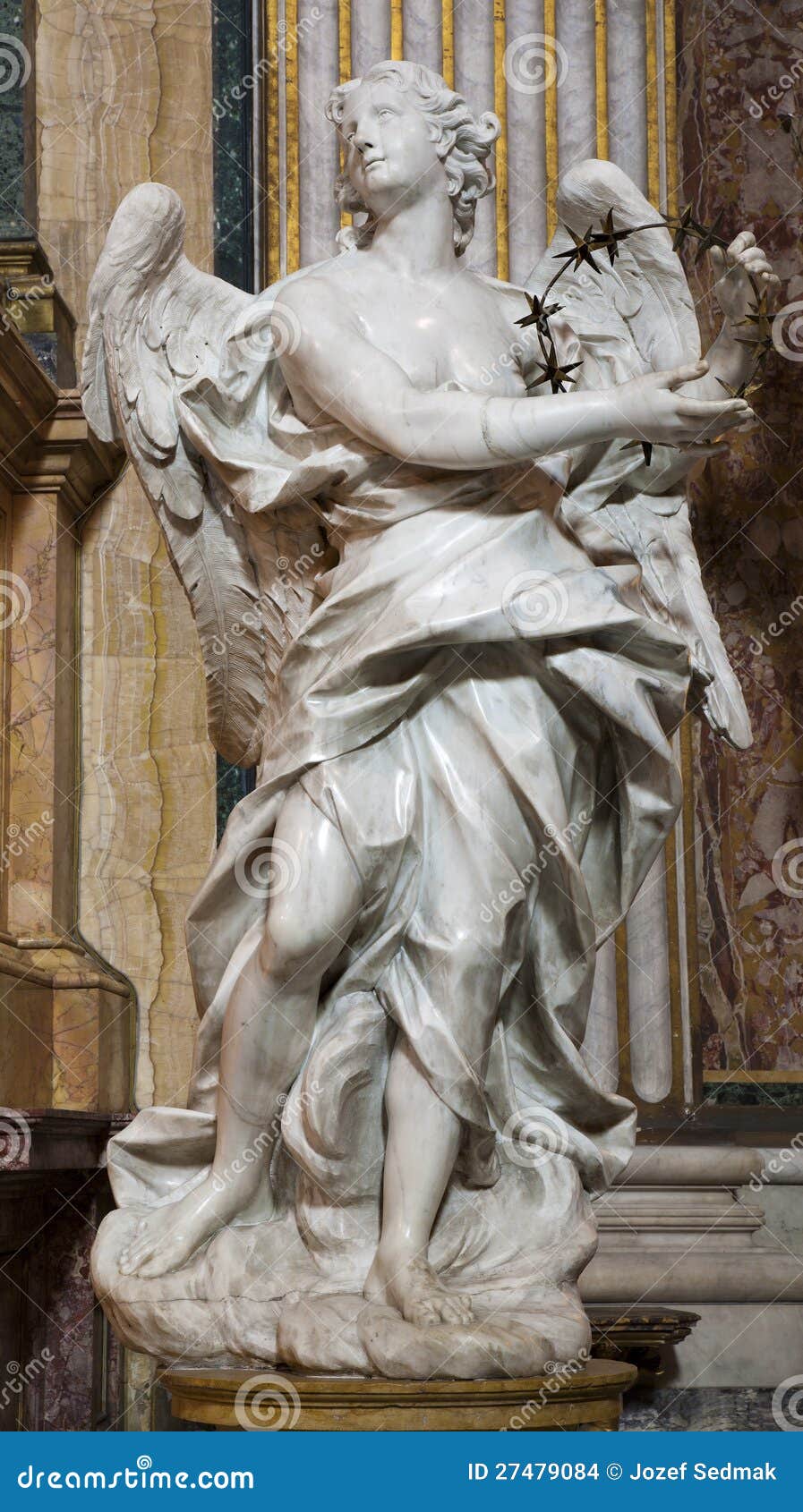 Rome - Angel Statue from San Ignacio Stock Photo - Image of angel ...